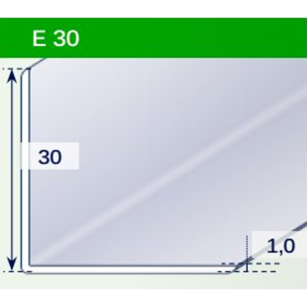 Egyéb profilok L-profil - 10x10 mm - fehér